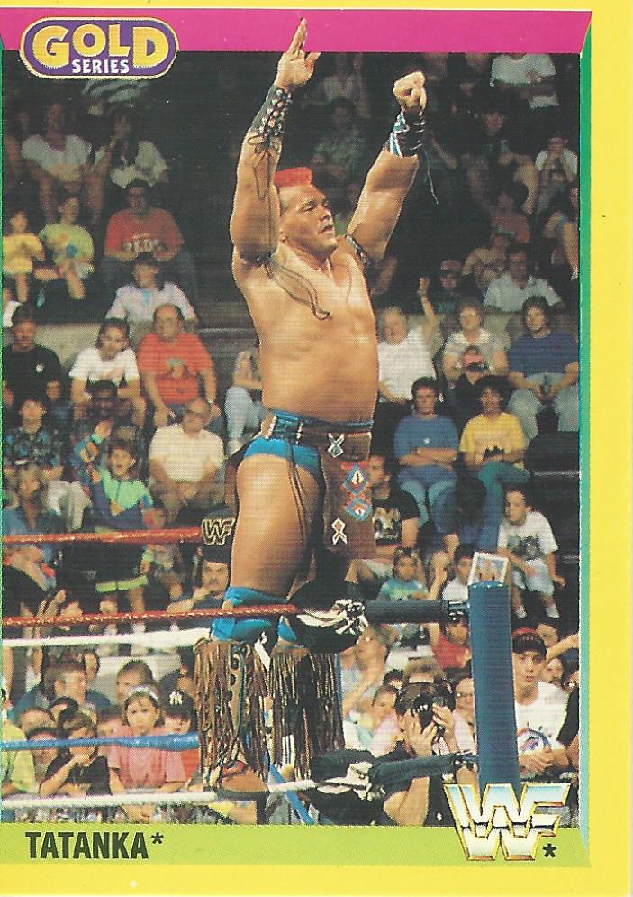 WWF Merlin Gold Series 2 1992 Trading Cards Tatanka No.25 – Wrestling Cards Worldwide