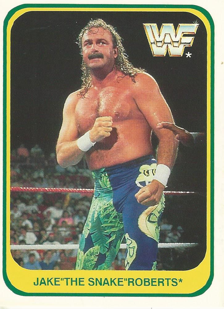 WWF Merlin 1991 Trading Cards Jake the Snake Roberts No.7 – Wrestling Cards Worldwide