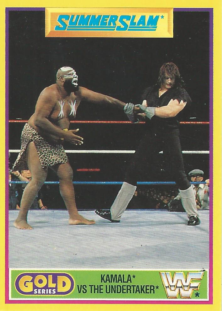 WWF Merlin Gold Series 2 1992 Trading Cards Undertaker vs Kamala No.11 ...