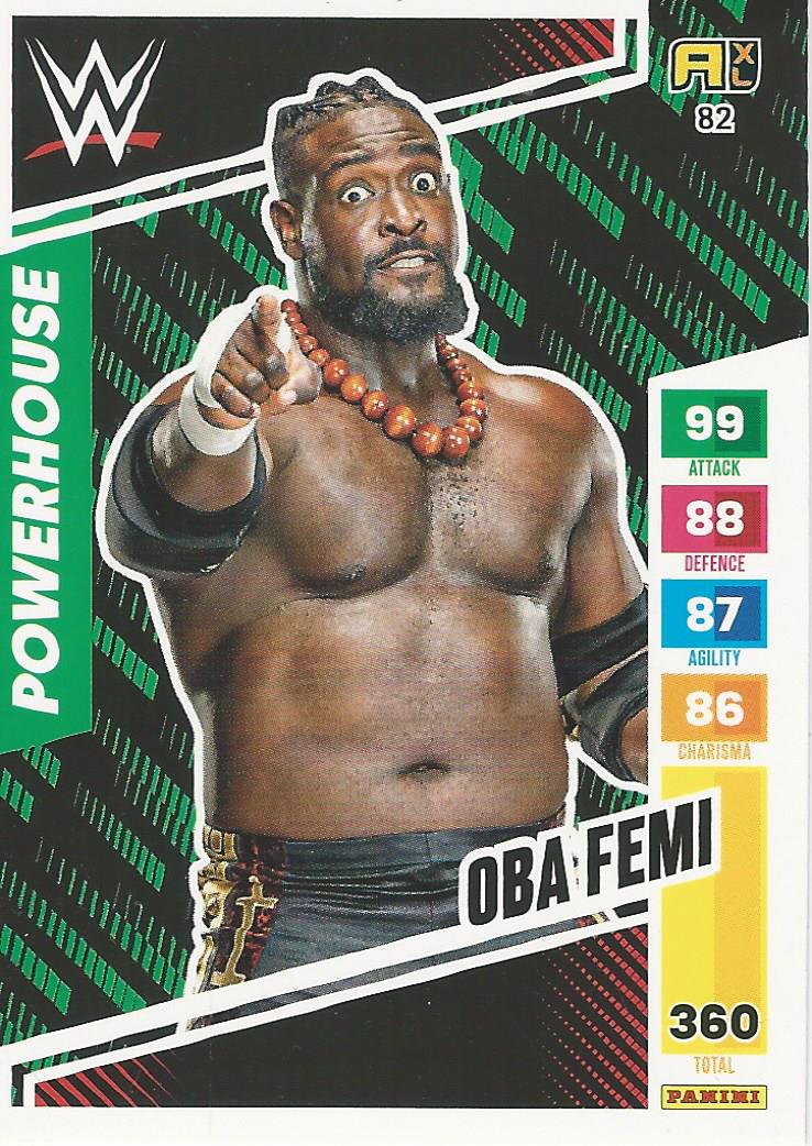 WWE Panini XL Adrenalyn 2024 Trading Cards Oba Femi No.82 Rookie ...