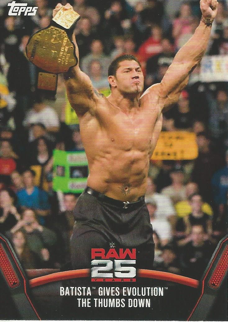 WWE Topps Then Now Forever 2018 Trading Cards Batista Raw-25 ...